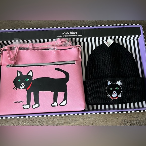 Marc Tetro | Bags | New Marc Tetro Cat Beanie Hat Purse Gift Set | Poshmark